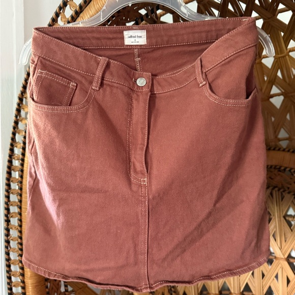 Wilfred | Skirts | Wilfred Free Aritzia Rust Denim Skirt | Poshmark